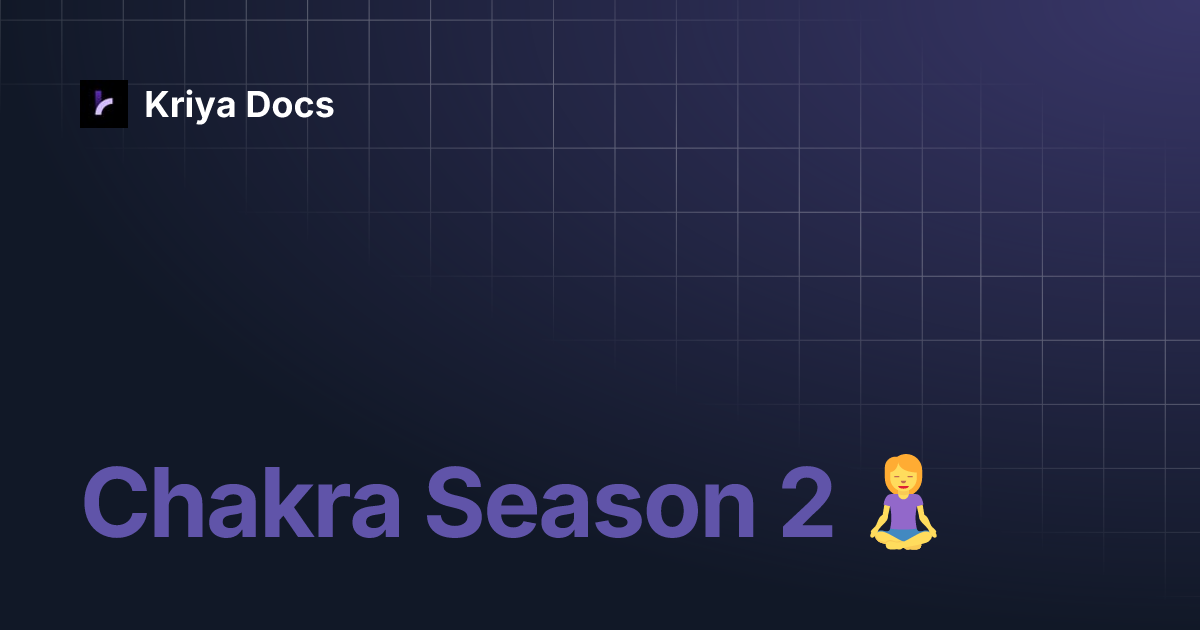 Chakra Season 2 🧘‍♀️ | Kriya Docs