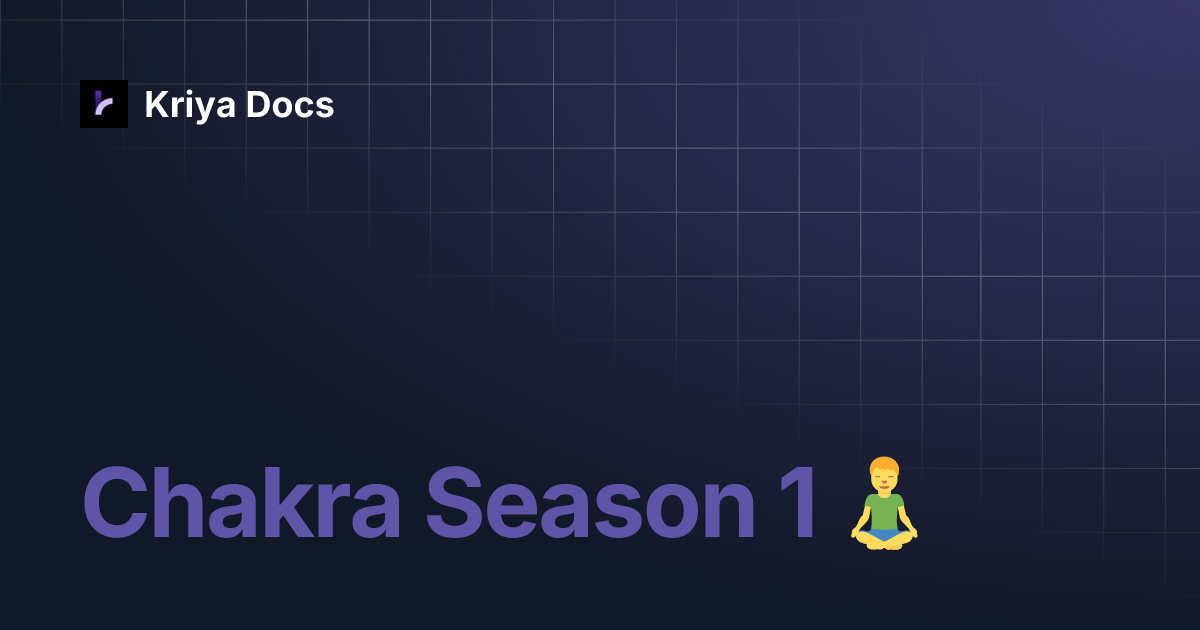 Chakra Season 1 🧘‍♂️ | Kriya Docs
